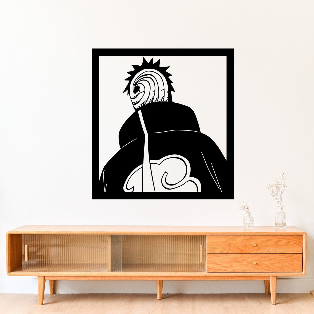 Naruto Obito SVG Minimalist Wall Art Decor Home File for Laser Cutting ...