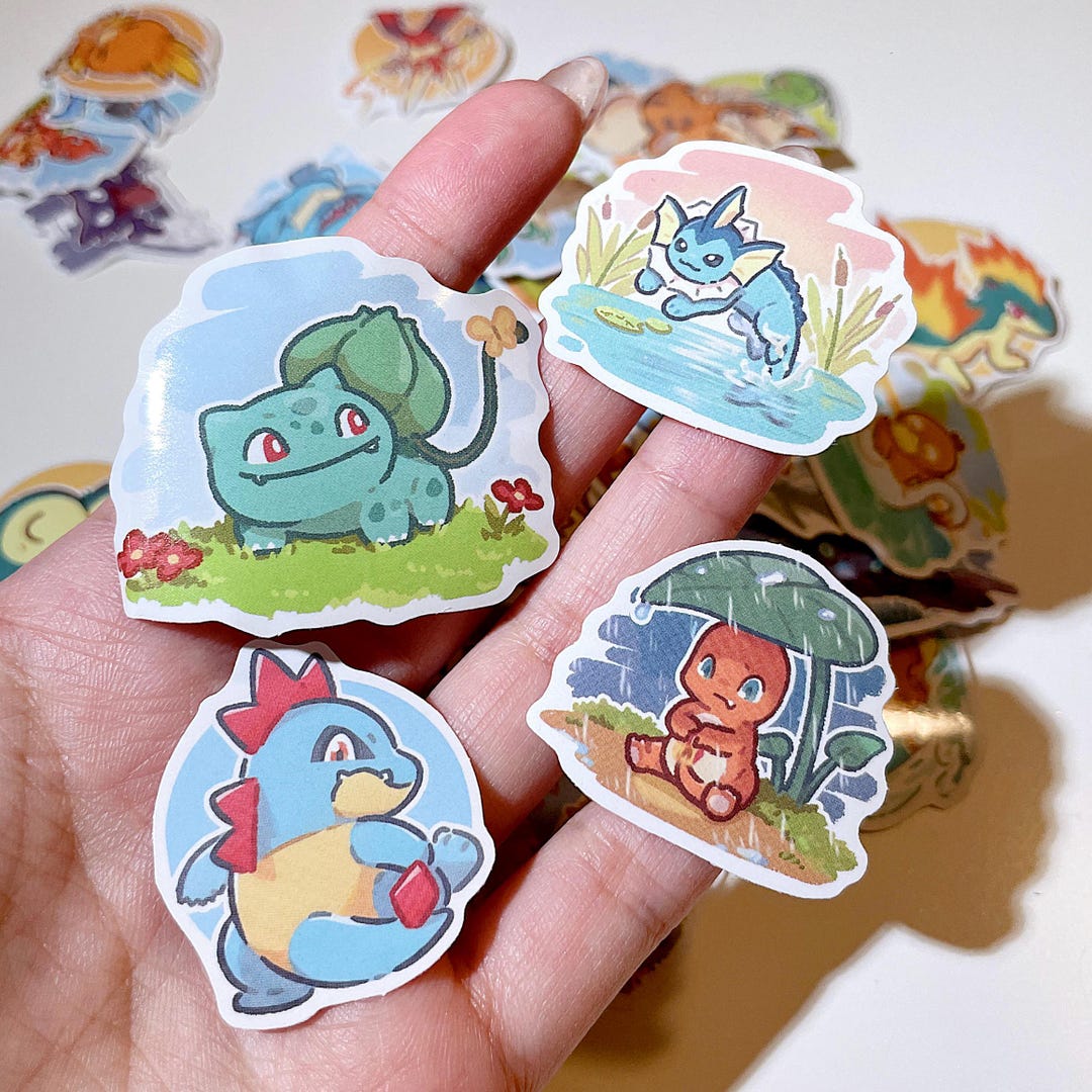 Pokemon Pokémon Journaling Mystery Anime Sticker Grab Bag, No Repeat ...