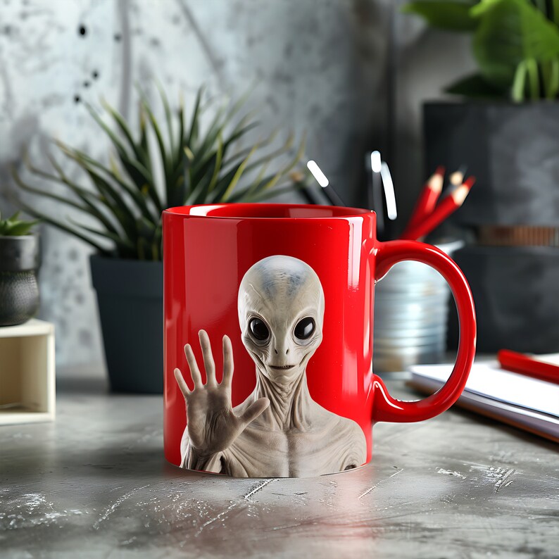 10 PNG Alien Waving Designs With the Concept of Hello World for Use in ...