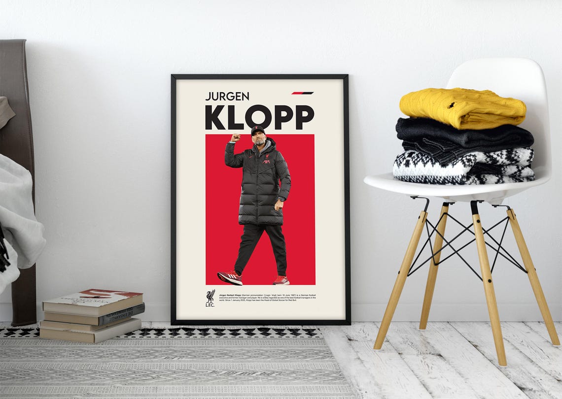Jurgen Klopp Poster, Liverpool Poster, Football Poster, Soccer Poster ...