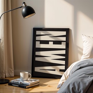 Amen Poster, Jesus Poster, Christian Poster, Christian Gifts, Retro ...