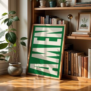 Amen Poster, Jesus Poster, Christian Poster, Christian Gifts, Retro ...