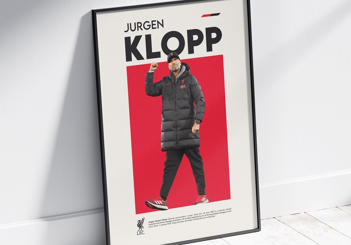 Jurgen Klopp Poster, Liverpool Poster, Football Poster, Soccer Poster ...