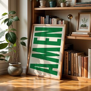 Amen Poster, Jesus Poster, Christian Poster, Christian Gifts, Retro ...