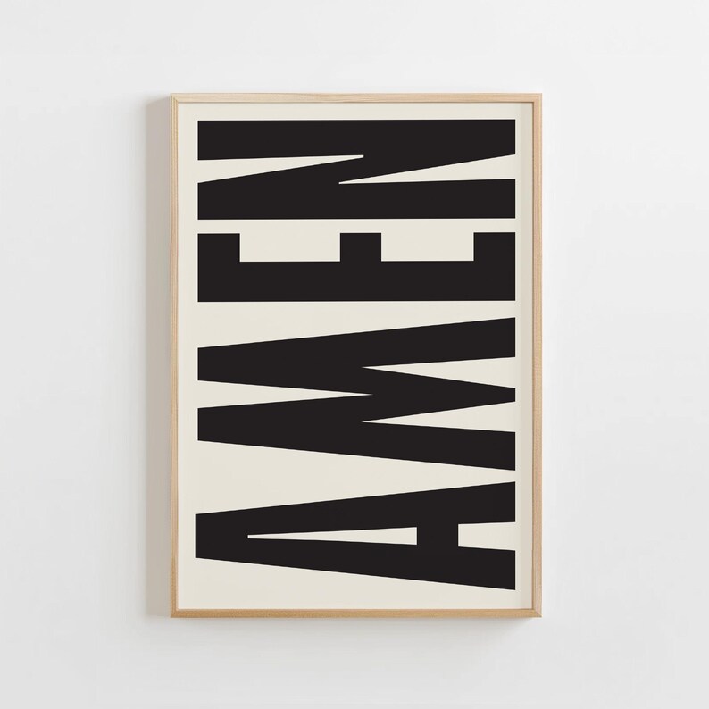 Amen Poster, Jesus Poster, Christian Poster, Christian Gifts, Retro ...