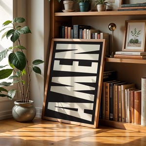 Amen Poster, Jesus Poster, Christian Poster, Christian Gifts, Retro ...