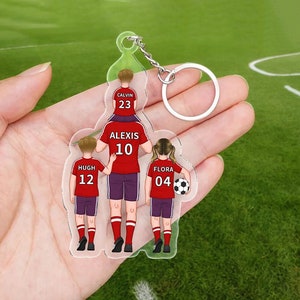 Custom Football Dad Car Hanger, Dad Key Chain, Personalised Football ...