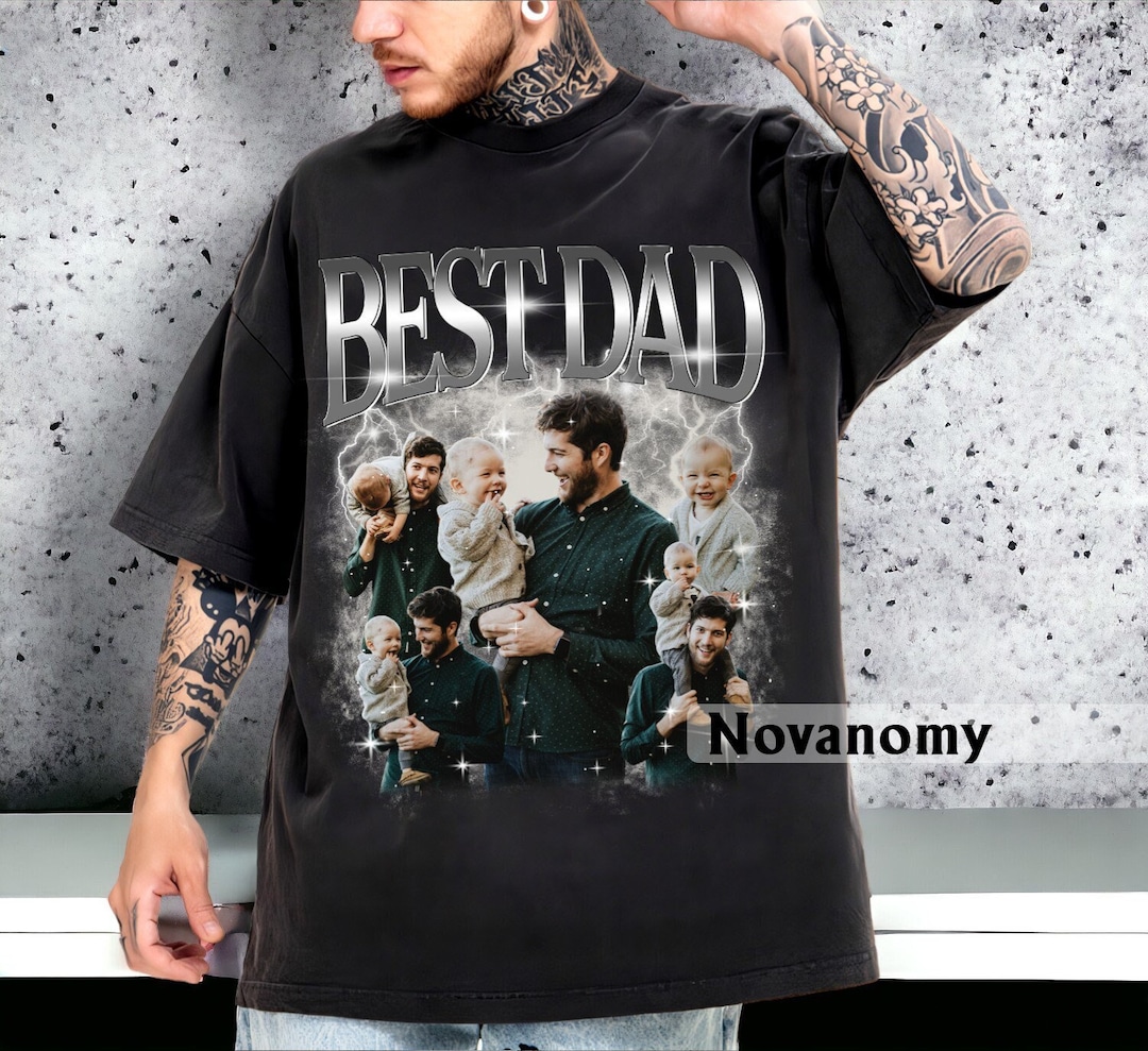 Custom Photo Daddy Shirt, Bootleg Rap Daddy Tee, Dad Shirt With Kid ...