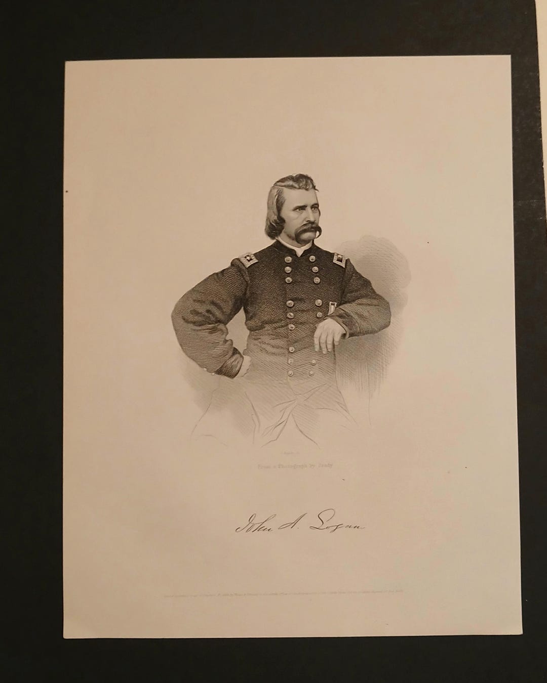 Antique 1866 Civil War Portrait of Union Major General John A. Logan by ...