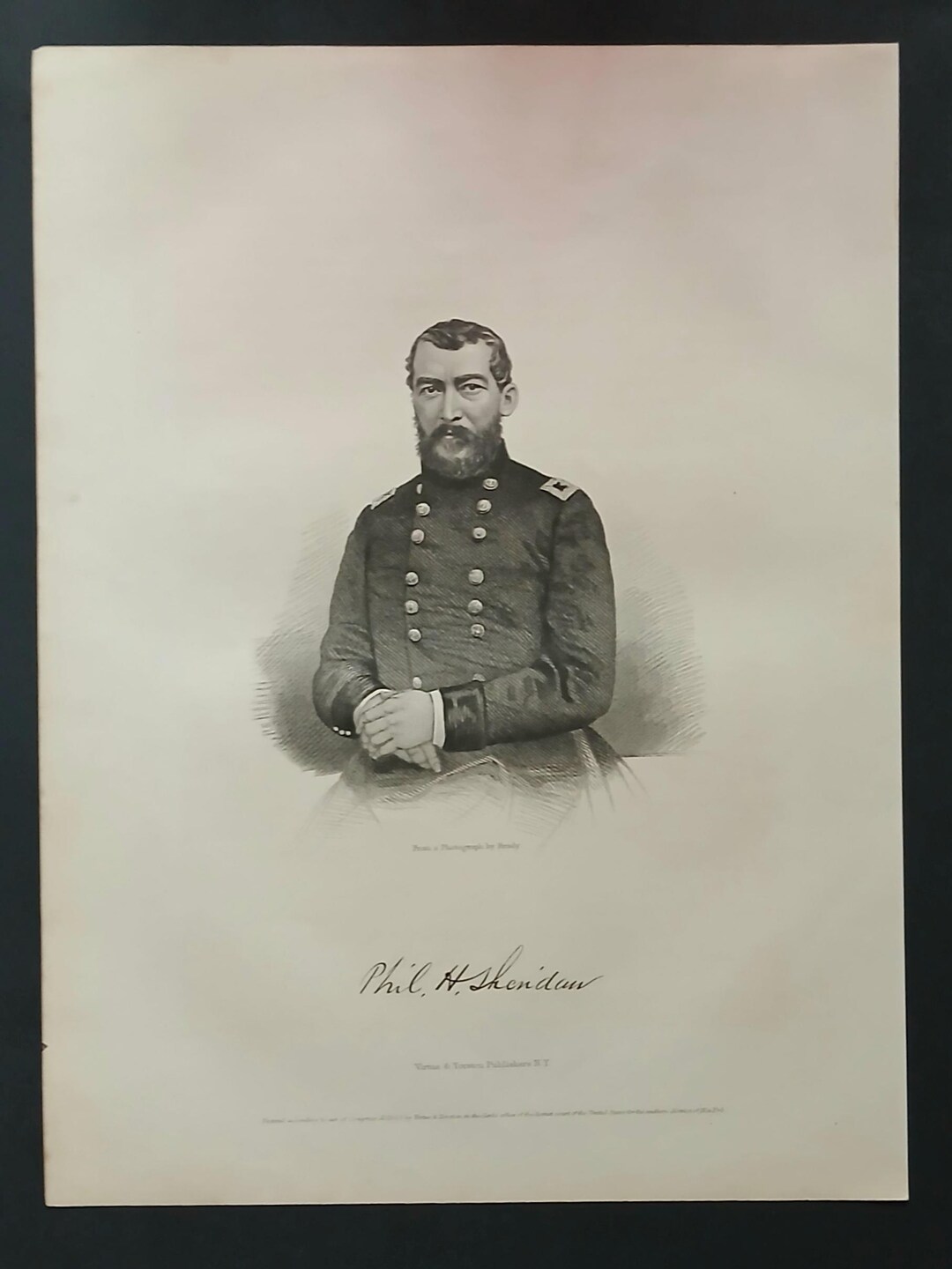 Antique 1865 Civil War Portrait of Union Cavalry Major General Phillip ...