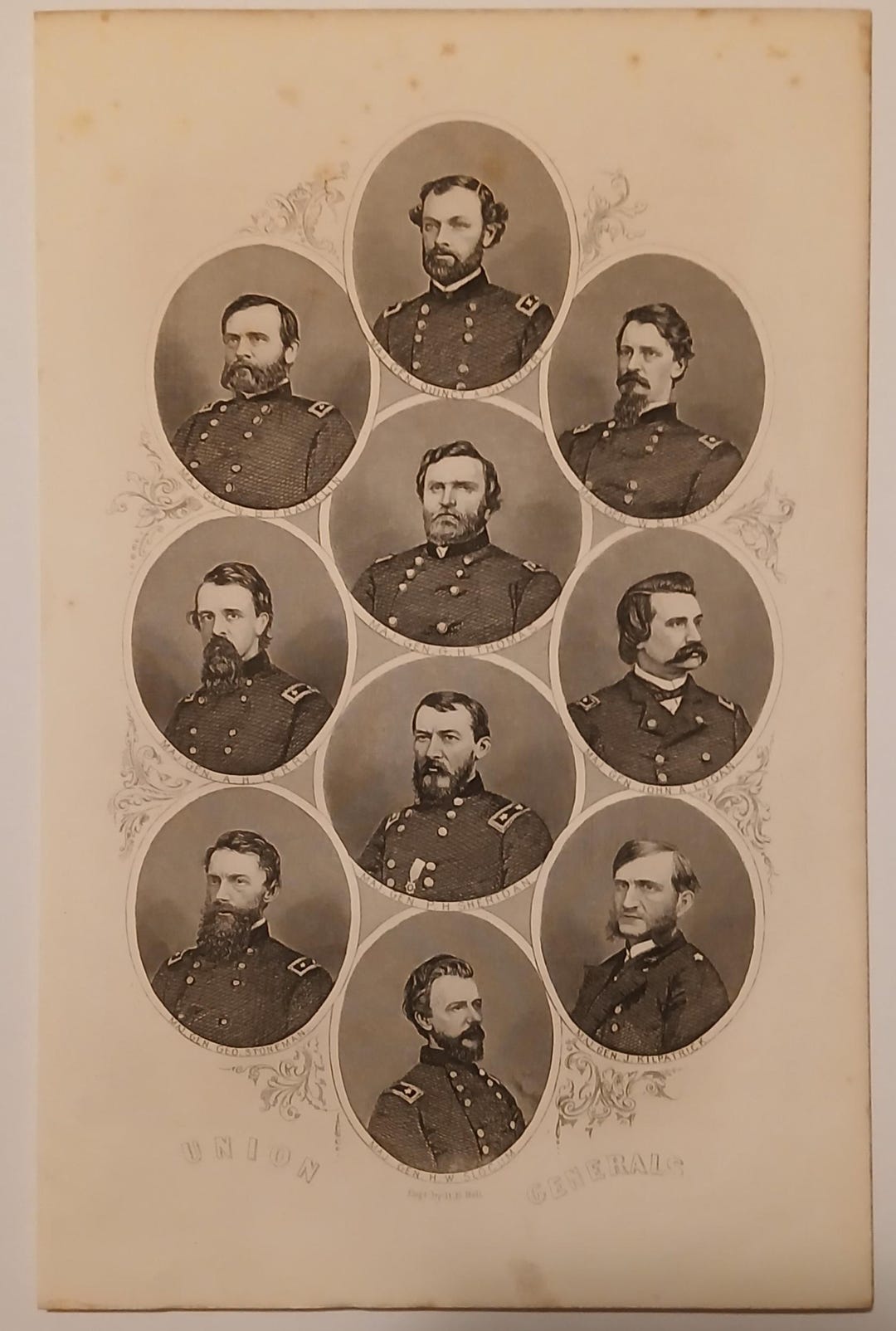 1863 Civil War Print: Union Cavalry Officers - Sheridan, Thomas - Etsy
