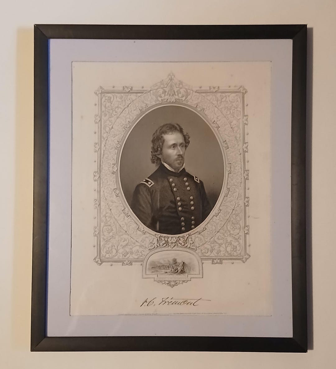 1863 Framed Civil War Portrait of Union Major General John C. Fremont ...