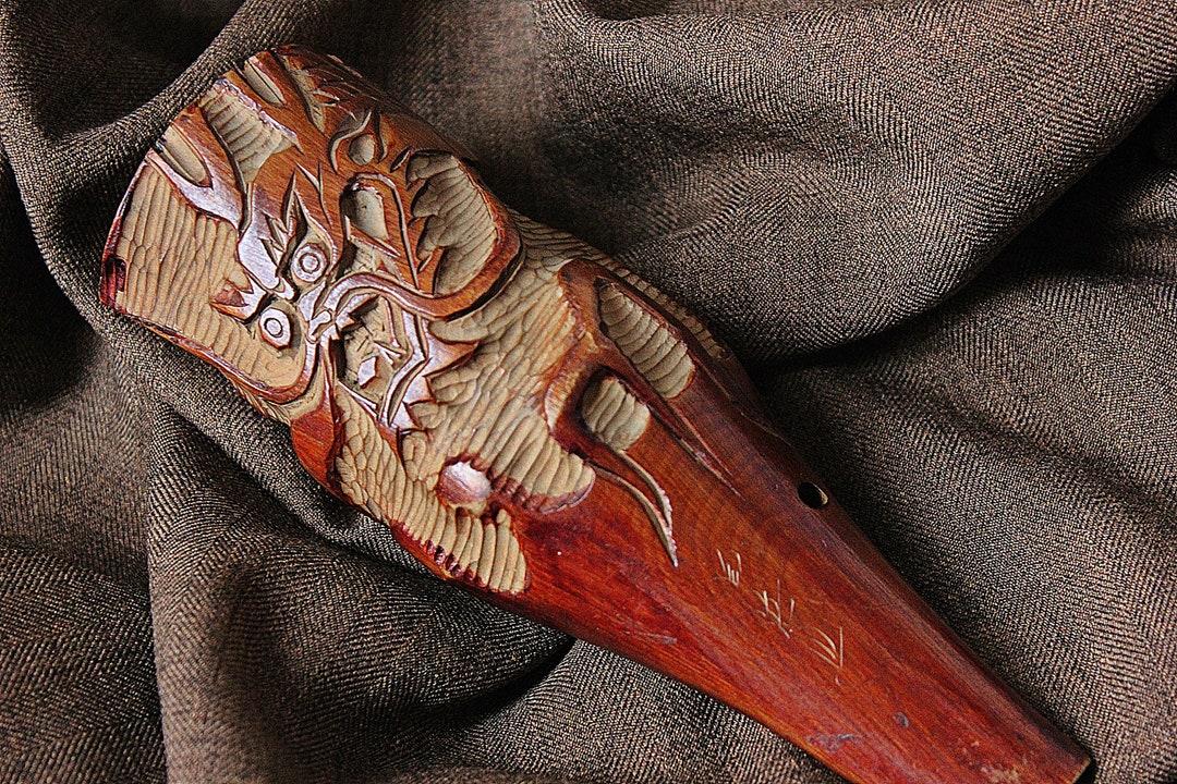 Japanese Hand Carved Wood Cigarette Holder.japanese Antique.japanese ...