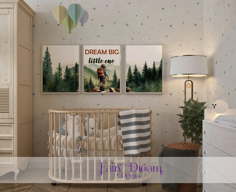 Adventure Nursery Decor, Mountain Theme Nursery, Nature Toddler Room ...