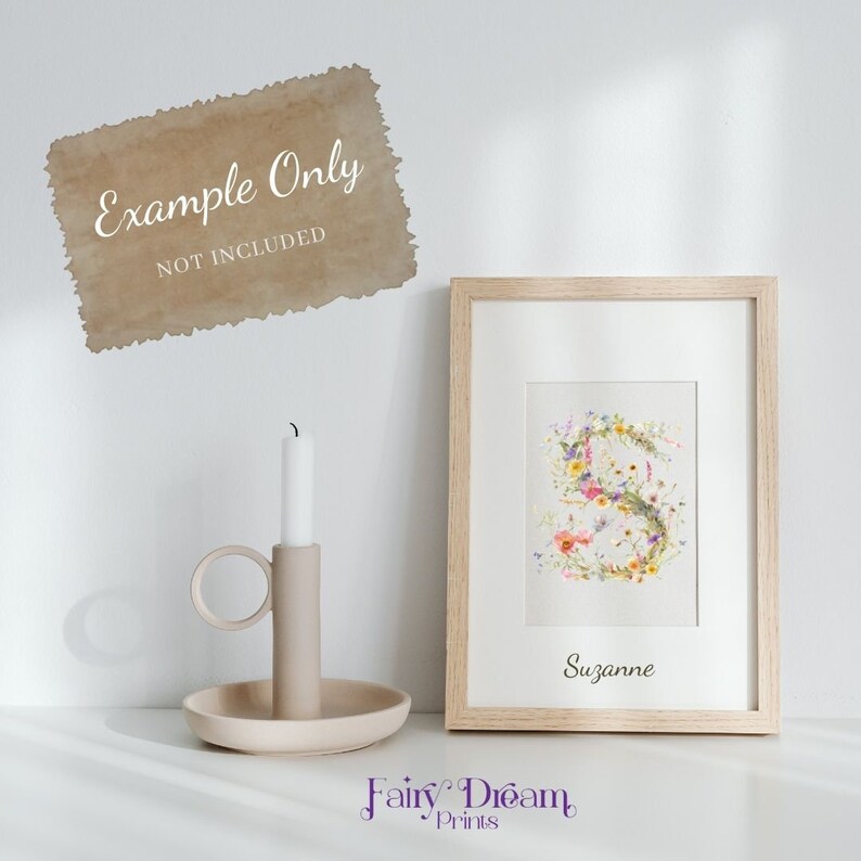 Watercolor Floral Alphabet Clipart, Digital Download, Monogram Font ...