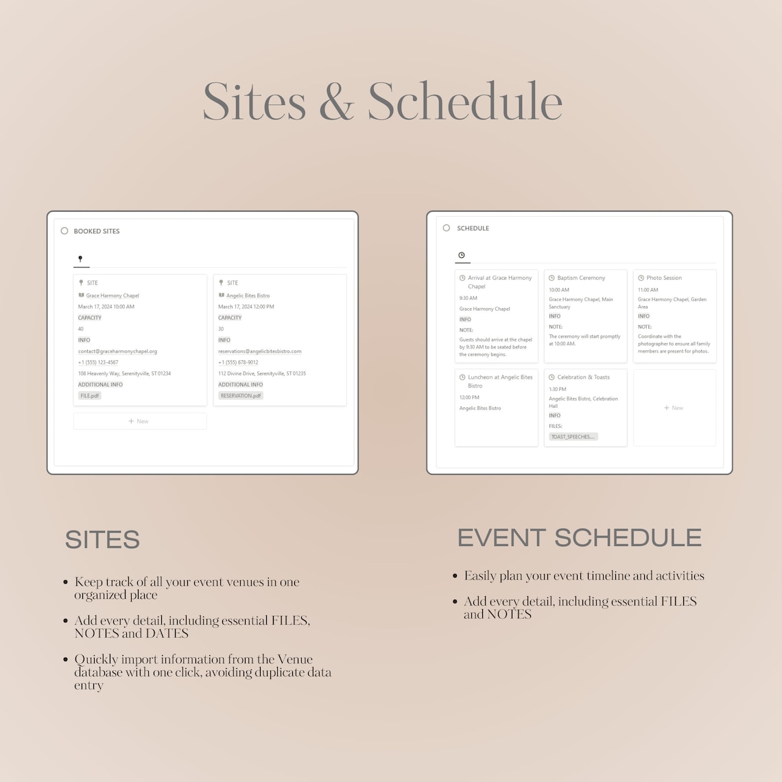 Notion Event Planner, Notion Event Organizer, Digital Event Planner ...