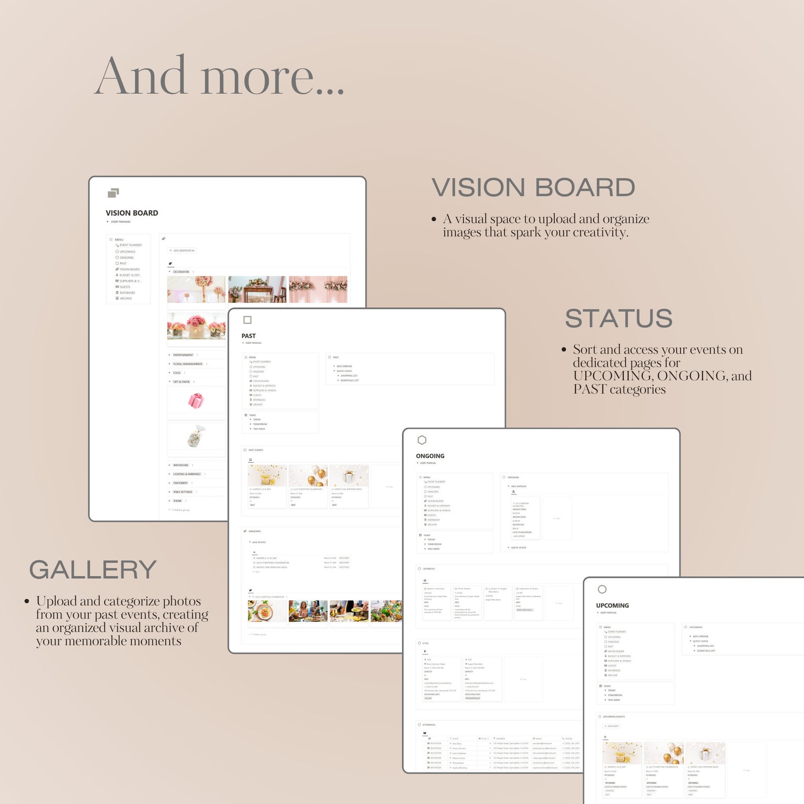 Notion Event Planner, Notion Event Organizer, Digital Event Planner ...