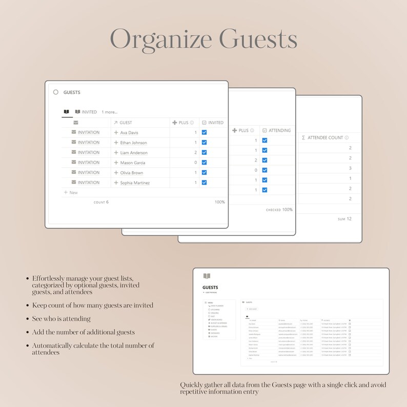 Notion Event Planner, Notion Event Organizer, Digital Event Planner ...