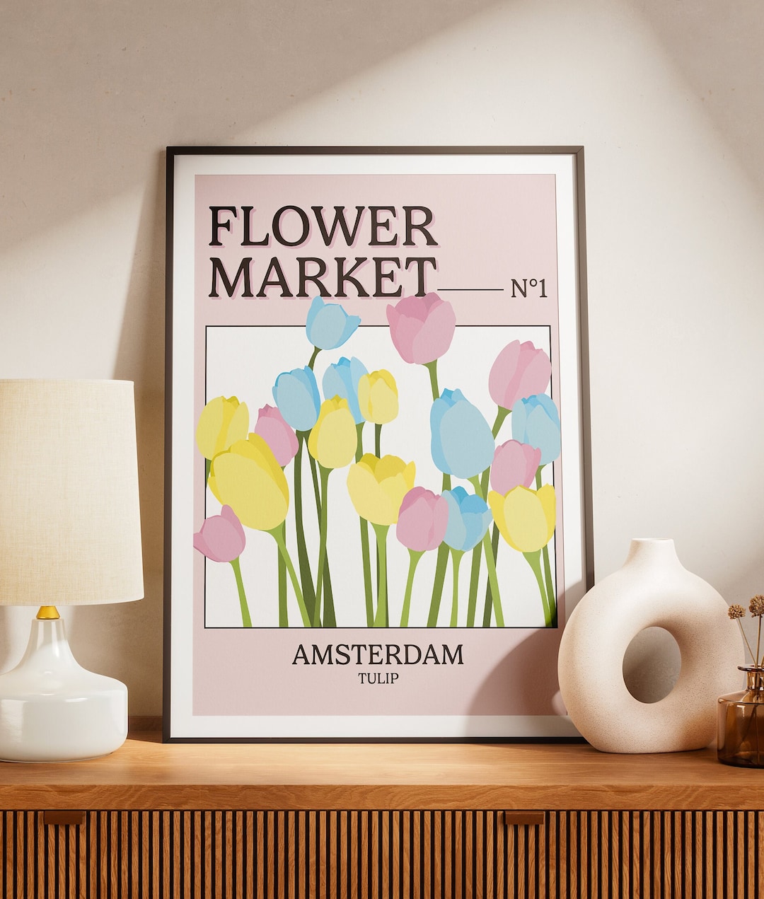 Flower Market / Tulip Poster / Floral Decoration Poster / Amsterdam ...