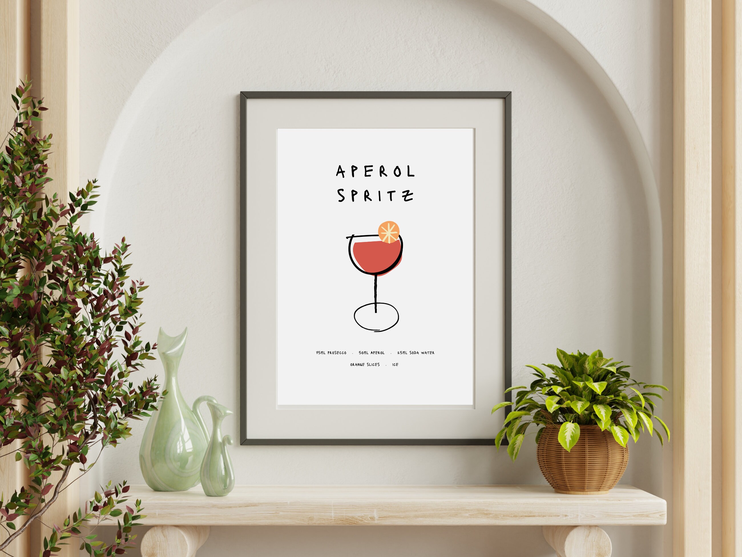 Aperol Spritz Poster Digital Download Wall Art Beautiful Art Cocktail ...