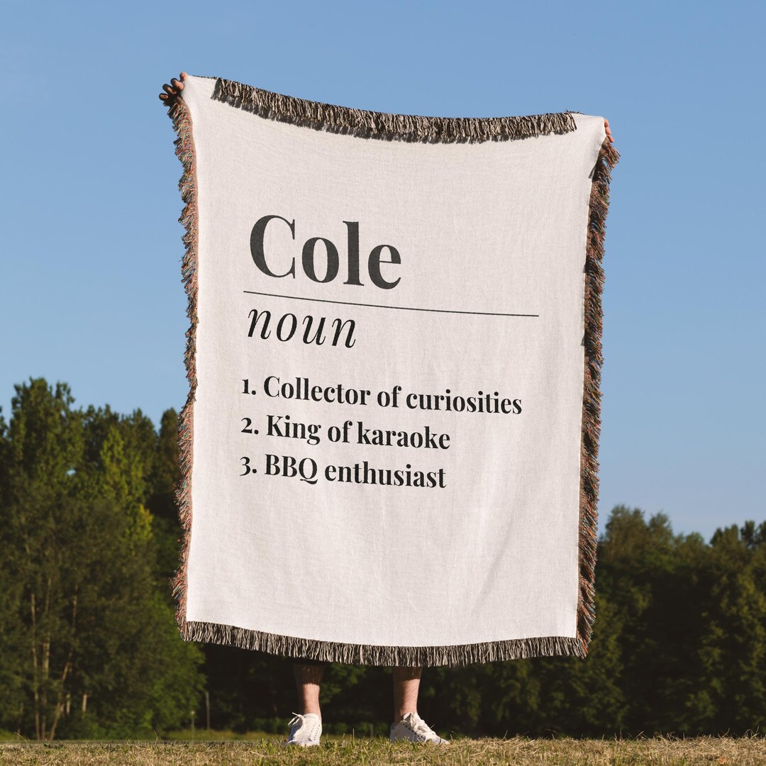 Personalized Name Definition Woven Blanket, Custom Definition Woven ...