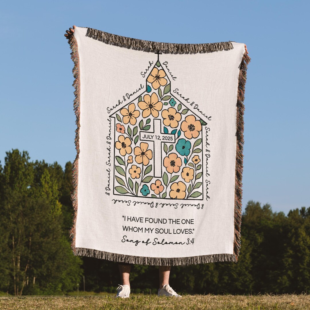Jesus Bible Verse Woven Throw Personalized Throw Couples Blanket Custom ...