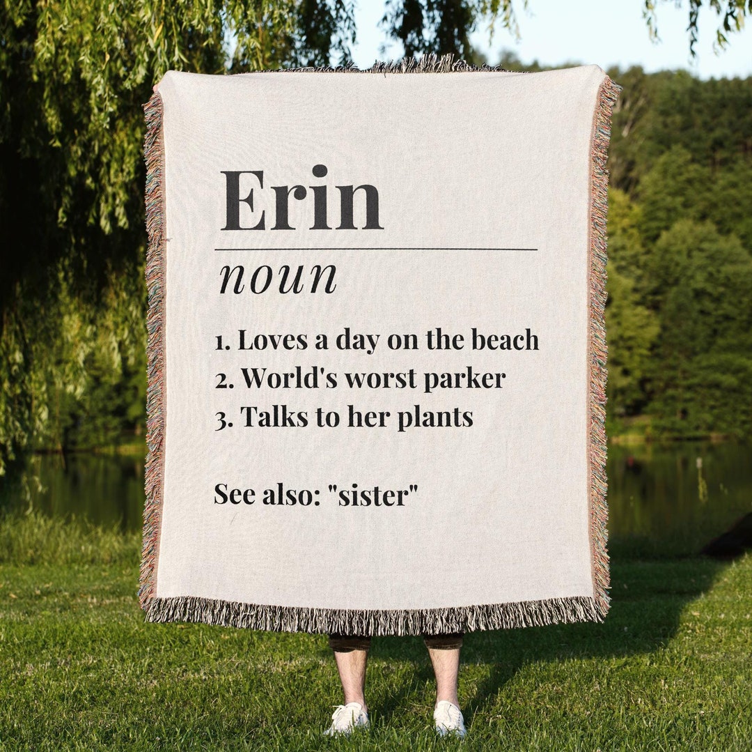 Personalized Name Definition Woven Blanket, Custom Definition Woven ...