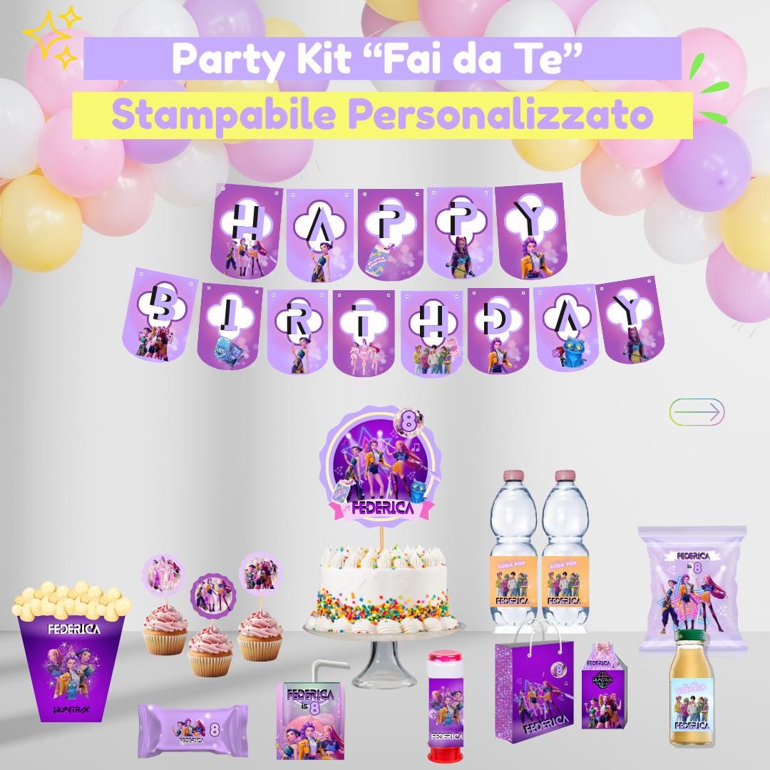 Printable DIY Party Kit. Personalized Birthday Decorations. Choose Your ...
