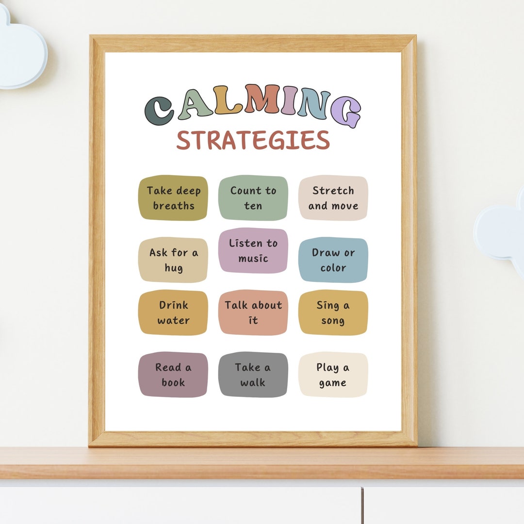 Calming Corner Poster Calming Wall Prints Boho Calming Corner Calming ...