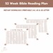 52-week Bible Reading Plan Printable | Weekly Guided Scripture Study ...