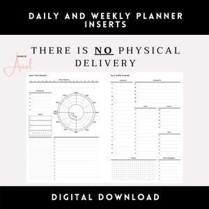 Printable Daily and Weekly Planner Inserts | Time Management, Task ...