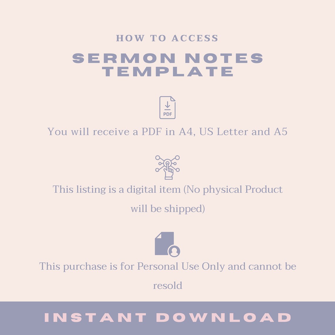Printable Sermon Note - Etsy