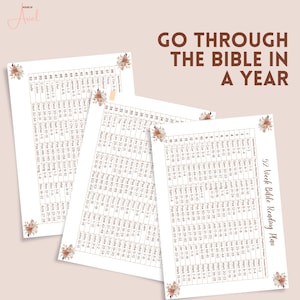 52-week Bible Reading Plan Printable | Weekly Guided Scripture Study ...