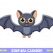 Cute Cartoon Bat PNG Vector Clipart, Halloween Clipart, Funny Bat ...