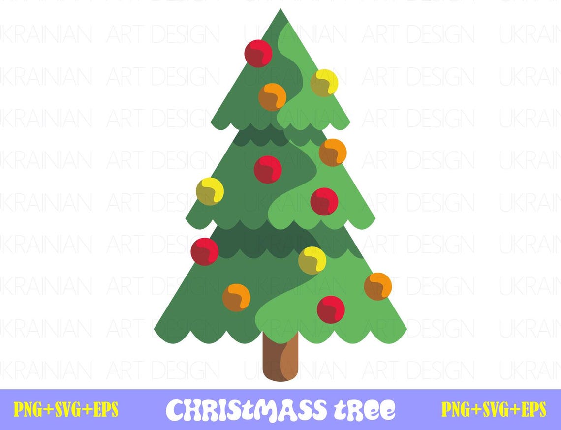 Christmas Tree SVG Vector Clipart, Christmas Tree PNG, High Res ...