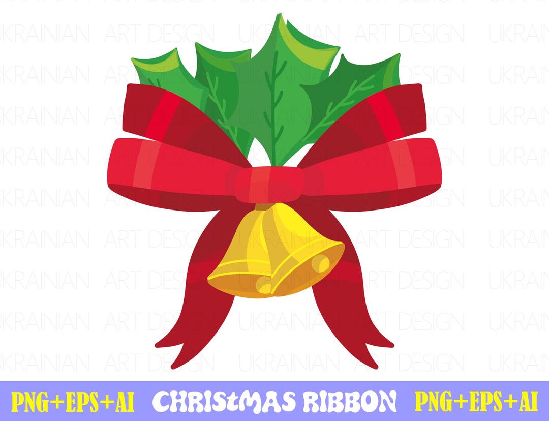 Christmas Bow Ribbon PNG, Vector Art, Clipart, Christmas Bow PNG, High ...