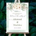 Green Muslim Wedding Welcome Sign Floral Green & White Editable Nikkah ...