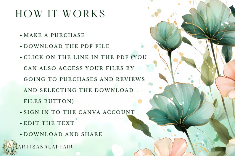 Green Muslim Wedding Welcome Sign Floral Green & White Editable Nikkah ...