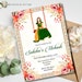 Digital Mehndi Invitation Template Canva Editable Haldi Invite Mayoon ...