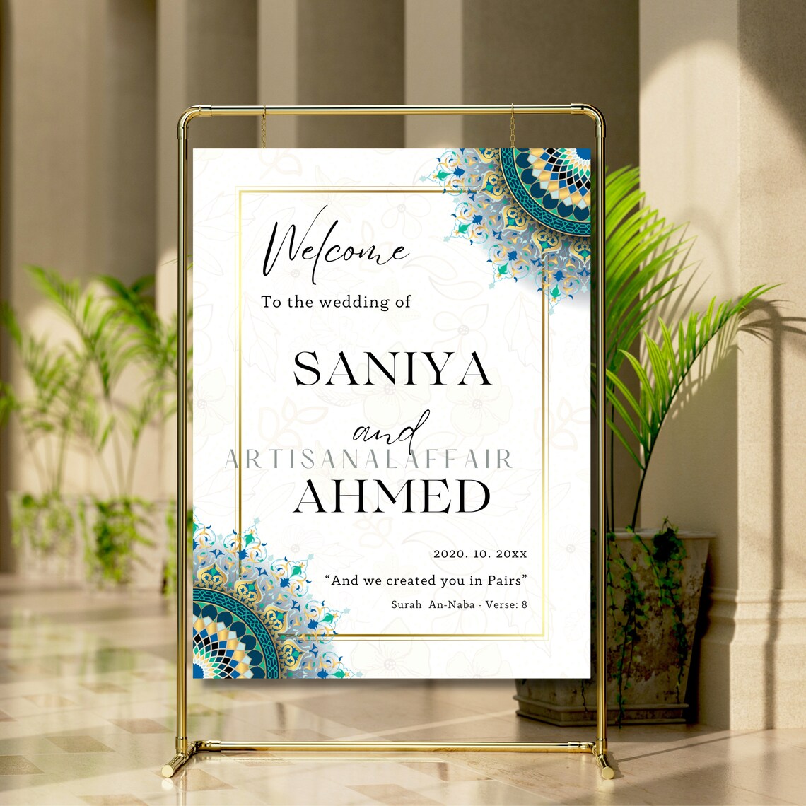Muslim Wedding Welcome Sign Islamic Wedding Welcome Sign Digital ...