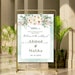 Green Muslim Wedding Welcome Sign Floral Green & White Editable Nikkah ...
