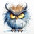Angry Owls Clip Art, 8 Illustrations, Use for Scrapbooking, Wall Art ...