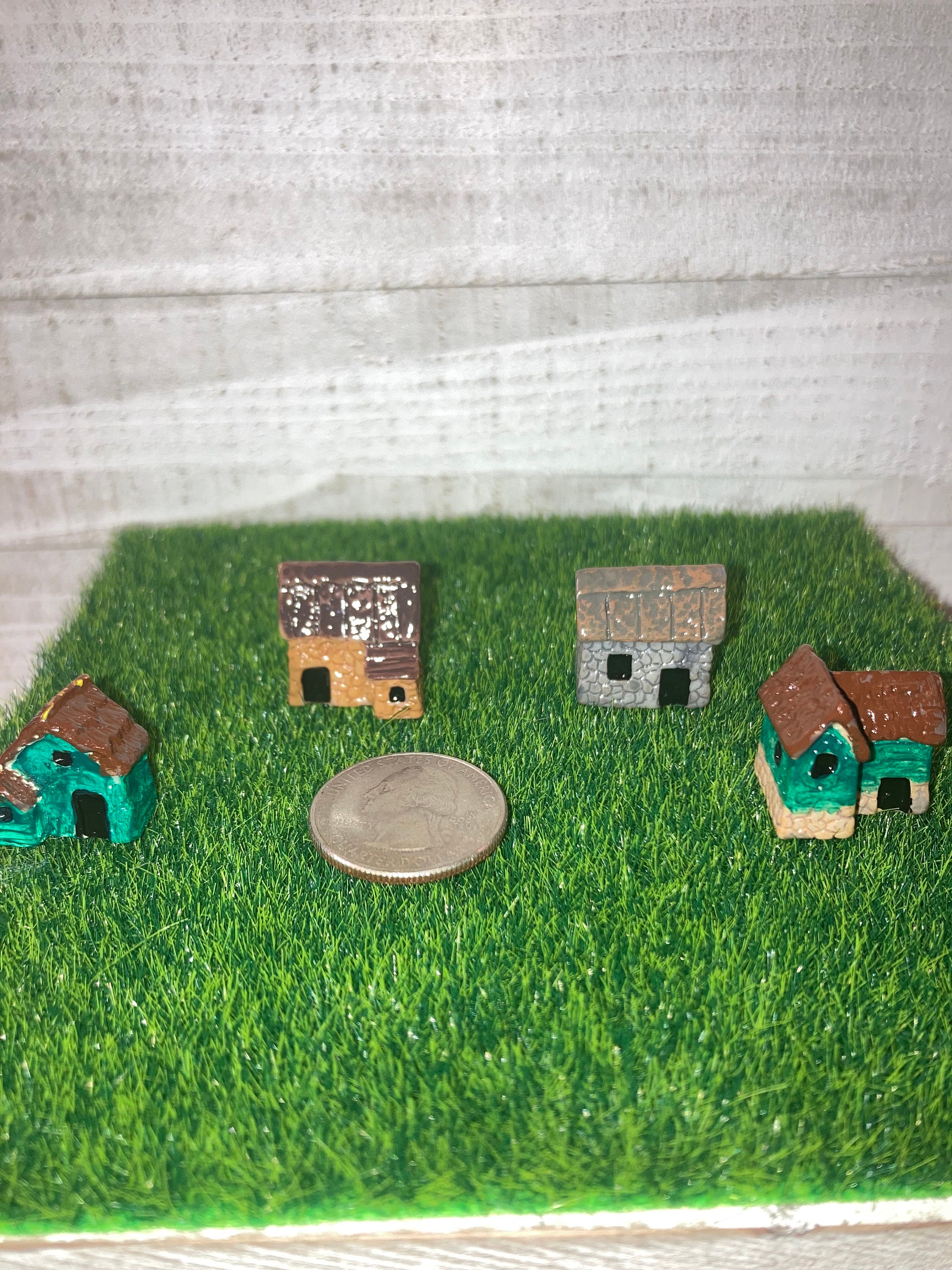 Set of Micro Houses for Fairy Gardens Mini Houses for Plant Decor - Etsy