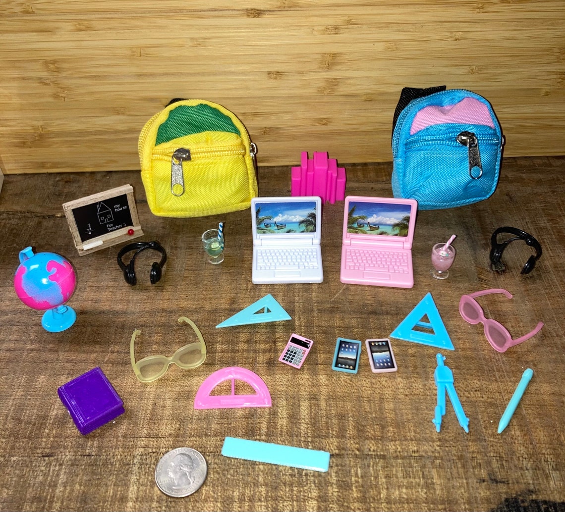 Barbie Doll Playset/ Barbie School Supplies/ Barbie Accessories - Etsy