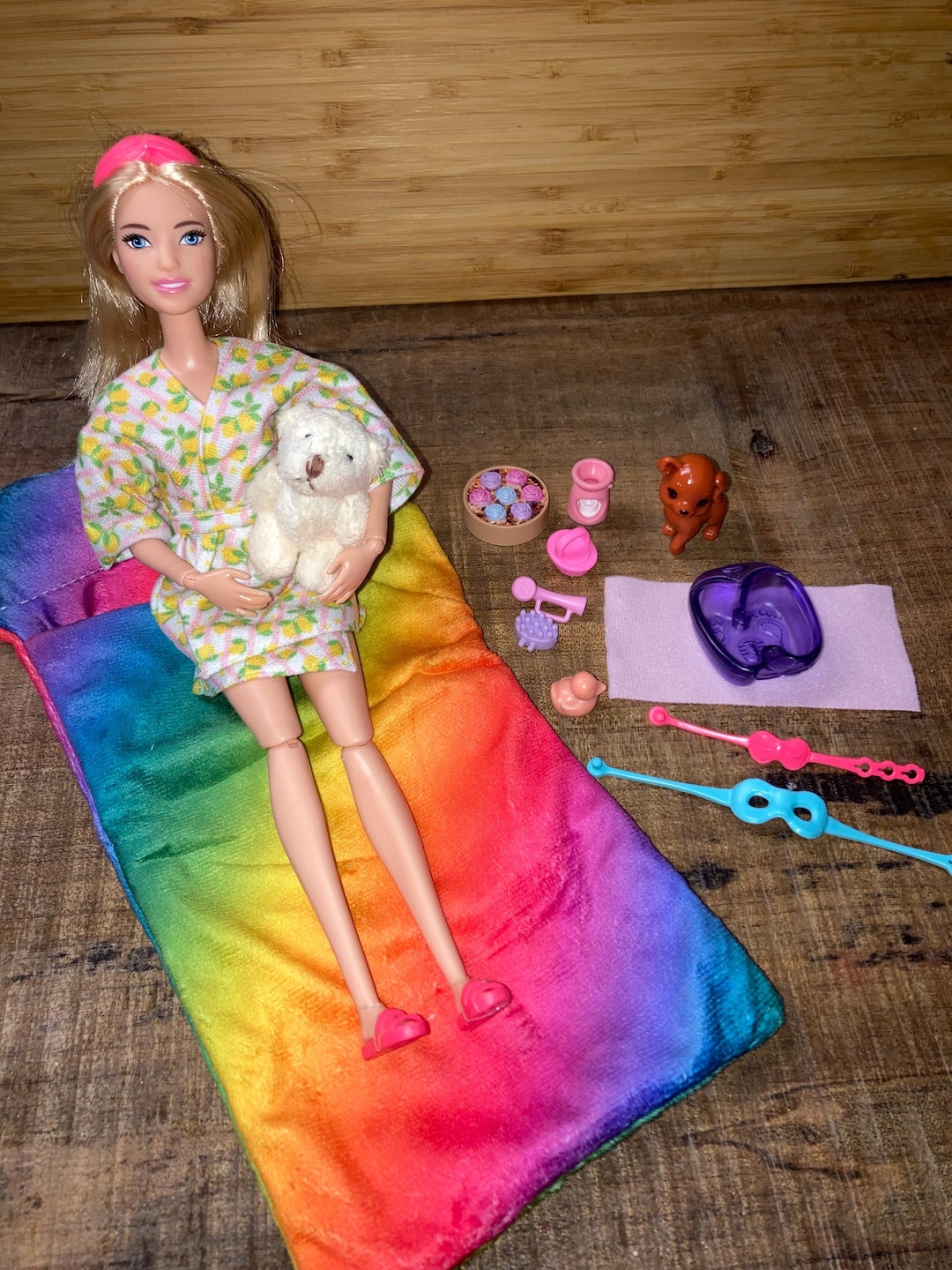 Barbie Doll Sleeping Bag and Pajama Set /barbie Doll Sleepwear/ Barbie ...