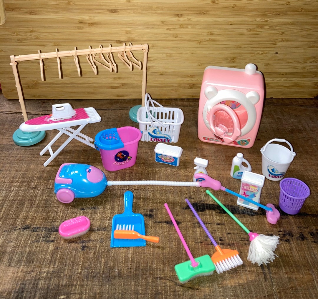 Barbie Doll Cleaning Accessories/ Barbie Washing Machine/ Barbie Doll ...