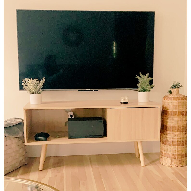 Oak Wood TV Unit & Console Handcrafted Modern and Unique Design TV ...