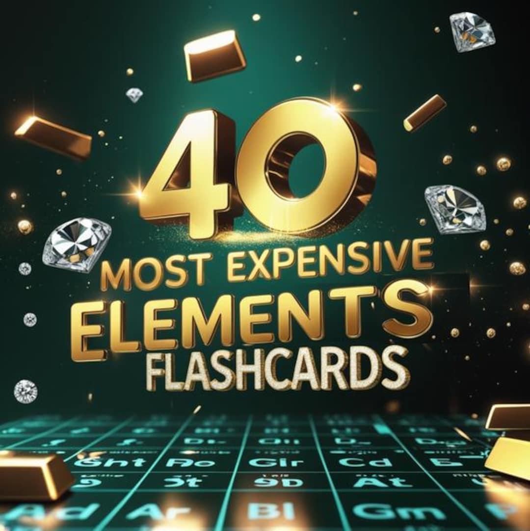 40 Most Expensive Element's Flashcards Set - Etsy