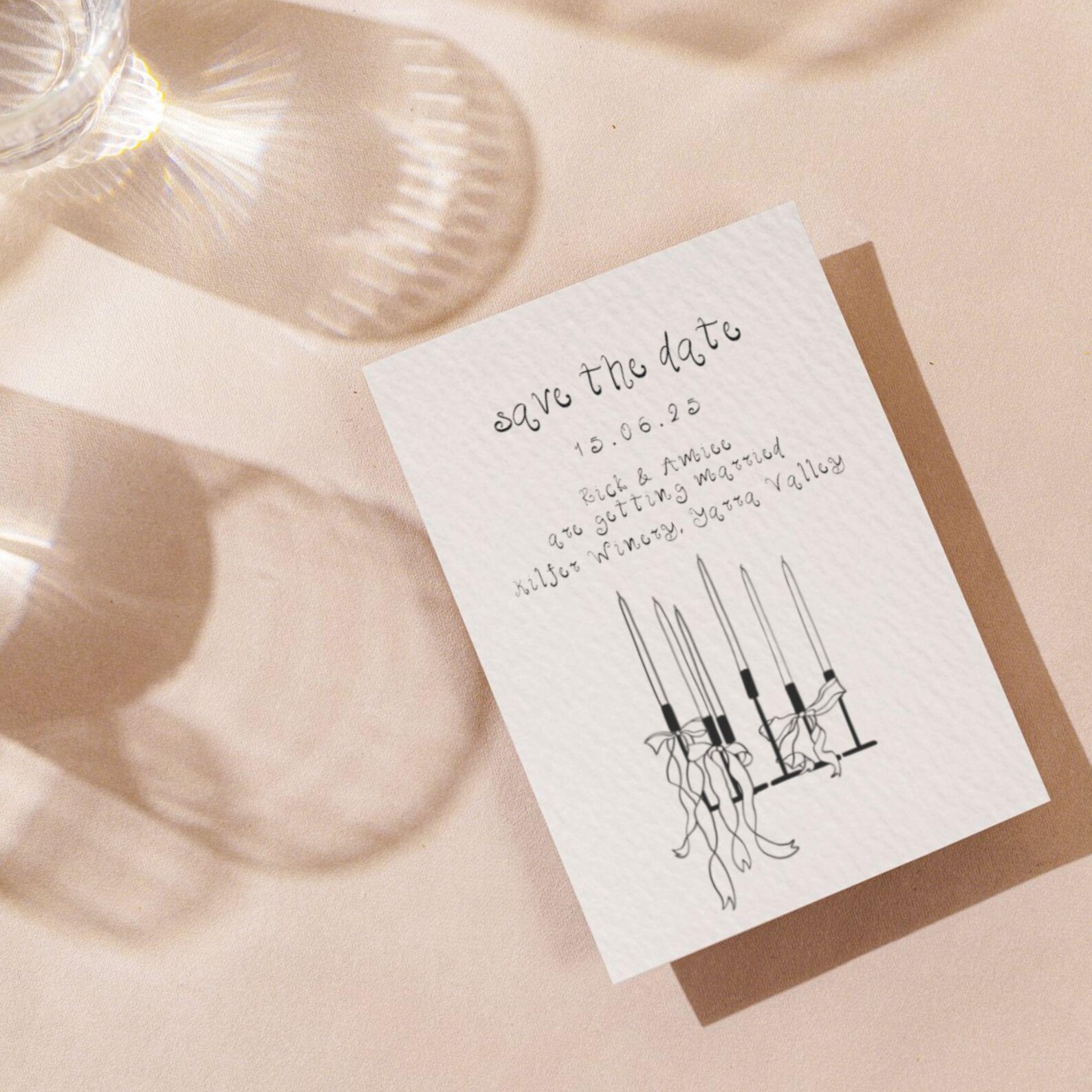 Hand Drawn Taper Clipart, Candle Illustration, Drawing Modern Bow ...