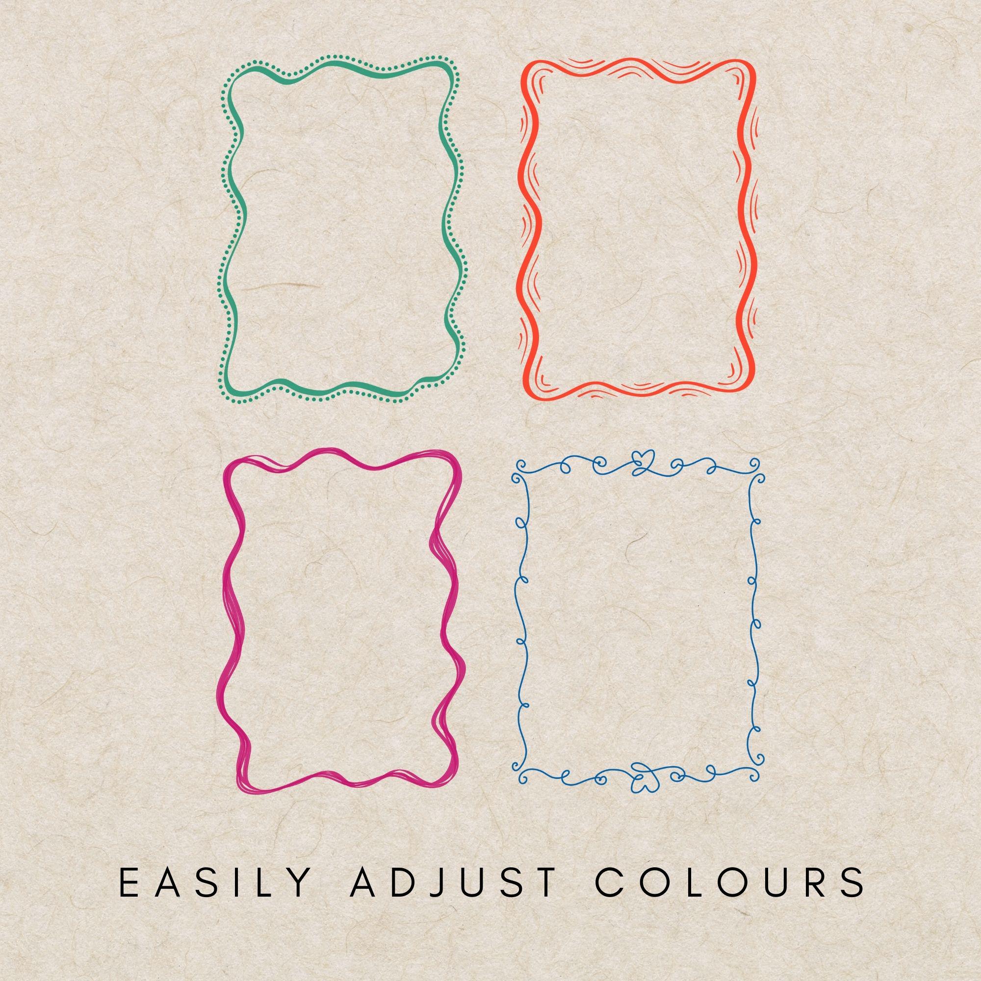 Quirky Wavy Scribble Border Illustration PNG SVG - Hand Drawn Wavy ...